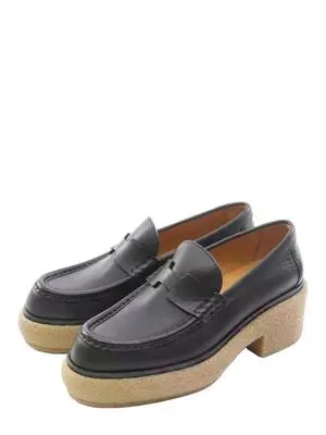 Hermès Platform Leather Loafers - Black
