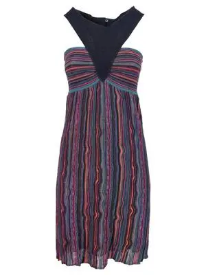 Missoni Striped Halterneck Dress - Blue
