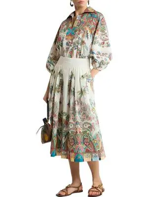 Etro Paisley Print Cotton Blouse - Neutrals
