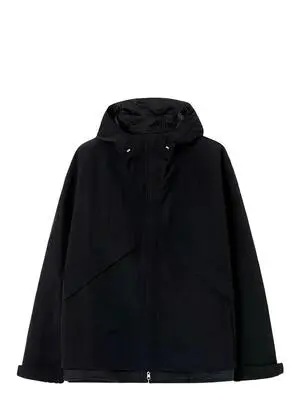 SOLID HOMME Zip-up Hooded Jacket - Black
