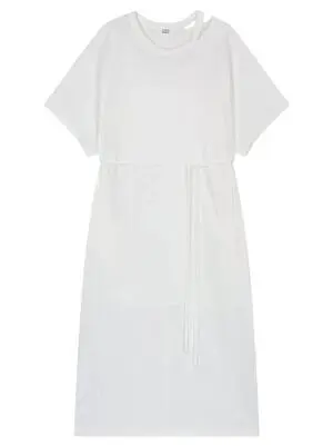 STUDIO TOMBOY Belted Cut-out Maxi Dress - White