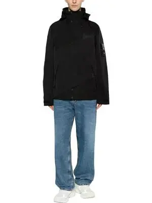 Tommy Hilfiger Logo Patch Hooded Jacket - Black