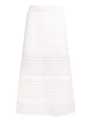 Simkhai Simkhai Westly Open-Stitch Midi Skirt Ivory