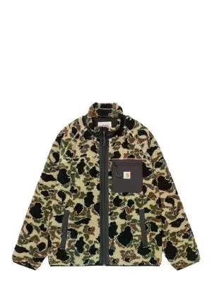Carhartt Work In Progress Prentis Liner Camouflage-jacquard Zip-up Sweater - Neutrals