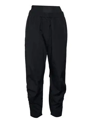 Sportmax Ruched Zip-detail Tapered Trousers - Black