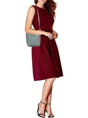 Celine Small Leather Shoulder Bag - Grey