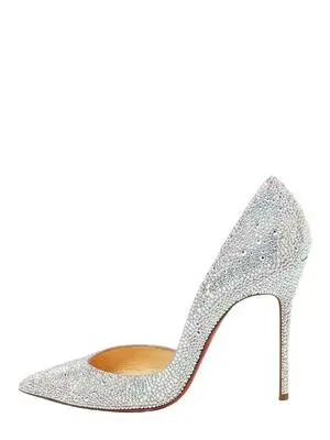 CHRISTIAN LOUBOUTIN Iriza Strass Pumps - Silver