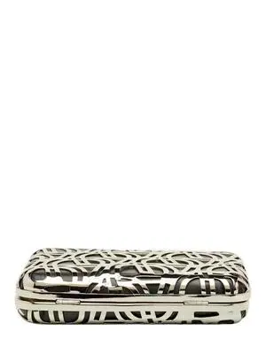 AIGNER Tesora Cut-out Clutch Bag - Silver