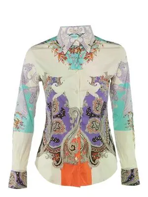 Etro Paisley-print Long-sleeve Shirt - Neutrals