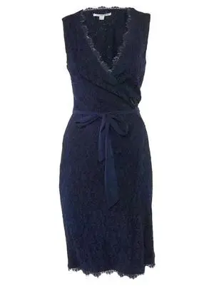 Diane Von Furstenberg Julianna Lace Wrap Dress - Blue