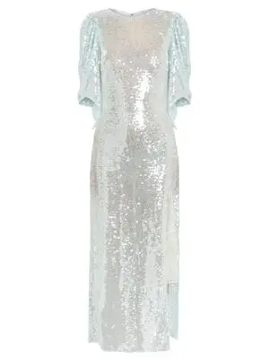 ROBERTA EINER Sequined Maxi Dress - Silver