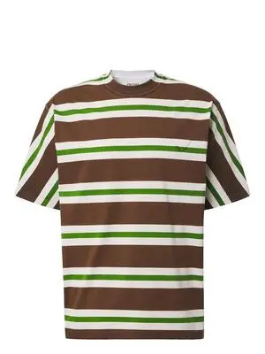 Prada Striped Cotton Jersey T-shirt - Multicoloured