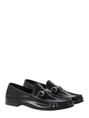 Gucci Lugano Horsebit Leather Loafers - Black