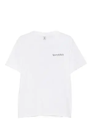 Sporty & Rich Play Tennis" Slogan Print T-shirt - White