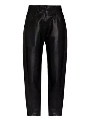 Stella McCartney Straight-leg Faux-leather Trousers - Black