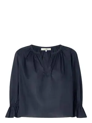 FRAME FRAME Poet Cotton Blouse Blue