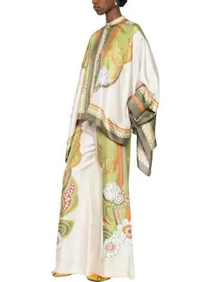 La DoubleJ Graphic-print Palazzo Pants - Neutrals