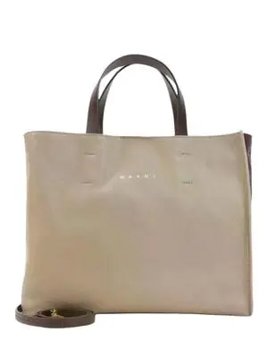 Marni Logo-print Tote Bag - Neutrals