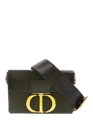 Dior Christian Dior 30 Montaigne Leather Shoulder Bag Black