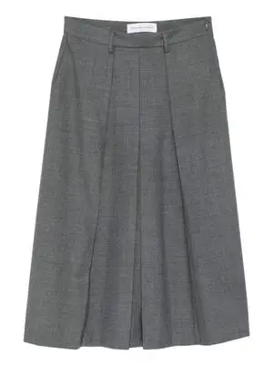 Marie Adam-Leenaerdt Pleated Detail Midi Skirt - Grey