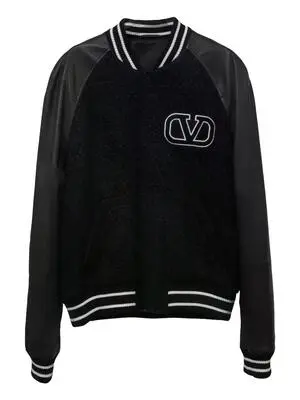 Valentino Garavani Vlogo Tweed Bomber Jacket - Black