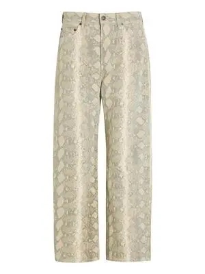 CITIZENS OF HUMANITY Citizens Of Humanity Miro Python-Print Barrel-Leg Jeans
