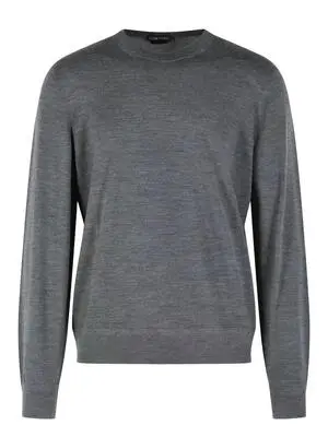 TOM FORD Crew Neck Wool Sweater - Grey
