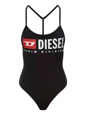 DIESEL® Logo-print Bodysuit - Black