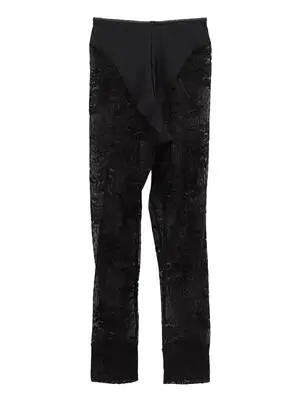 VAQUERA Vaquera Black Floral Lace Sheer Panel Trousers