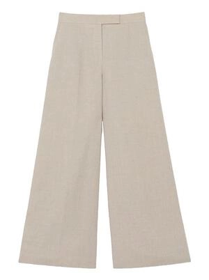 REISS Kit Wide-leg Linen Trousers - Neutral