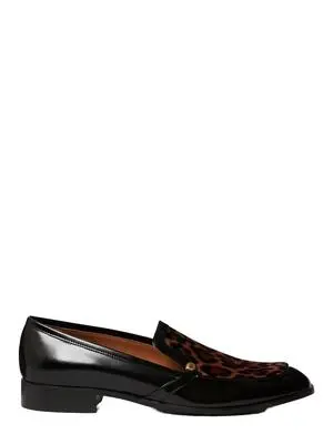 Stella McCartney Leopard-print Loafers - Black