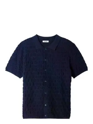 SANDRO Sandro Jacquard-Knit Bouclé Cardigan