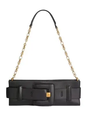Balmain Anthem Smooth Leather Clutch - Black