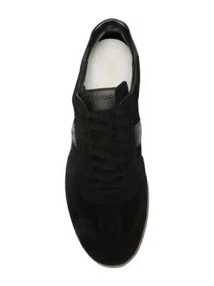 TOM FORD Suede Trimmed Sneakers - Black