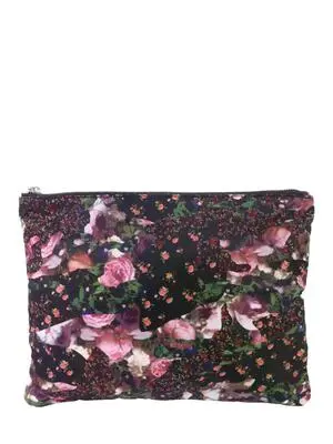 Givenchy Floral Print Clutch Bag - Black