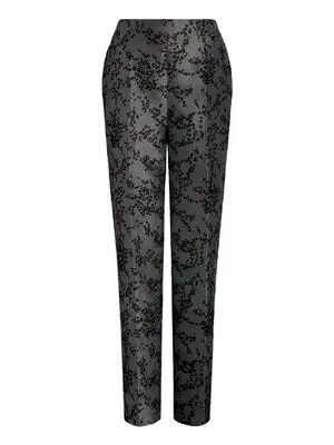 Alberta Ferretti Alberta Ferretti Floral Print Tailored Trousers Grey