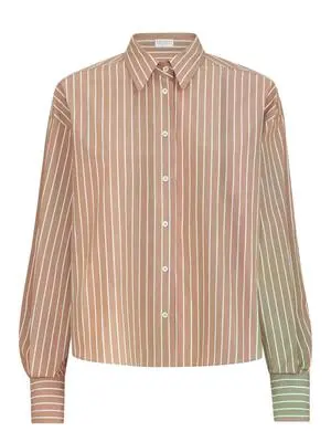BRUNELLO CUCINELLI Striped Cotton Poplin Shirt