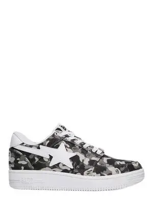 A BATHING APE X Comme Des Garçons Camouflage Print Sneakers - Grey