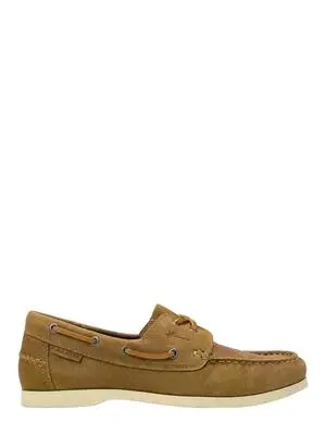 Manebí Suede Lace-up Boat Shoes - Neutrals