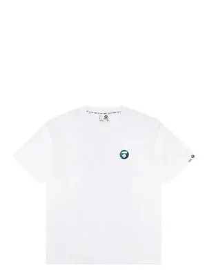 AAPE BY *A BATHING APE Logo-patch Graphic-print T-shirt - White