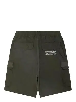 AAPE BY *A BATHING APE Logo-patch Cargo Shorts - Green