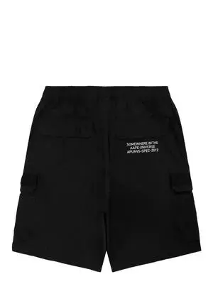 AAPE BY *A BATHING APE Embroidered-logo Cargo Shorts - Black