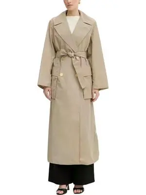 Armani Exchange Double-breasted Belted Trench Coat - Neutrals