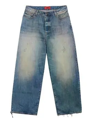 424 Distressed-effect Wide-leg Jeans - Blue