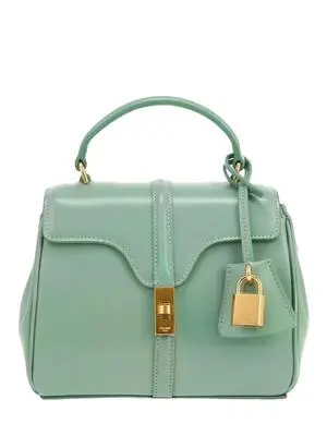 Celine 2020s 16 Mini Leather Shoulder Bag Green