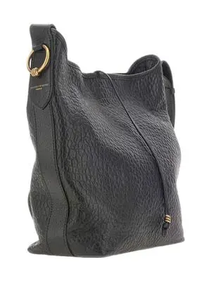 GIANNI CHIARINI Carla Grained Leather Shoulder Bag - Black