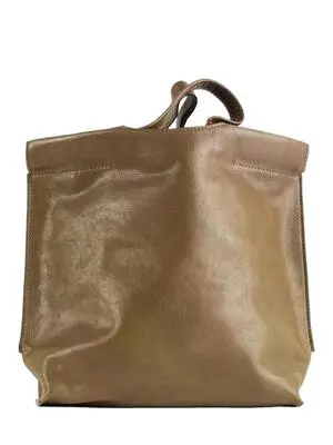 BEA MOMBAERS Shopper Matte Leather Tote Bag - Green