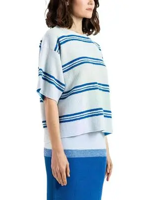 BIELO Striped Double-face T-shirt - Blue
