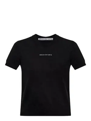 Alexander Wang Shimmering Logo T-shirt - Black
