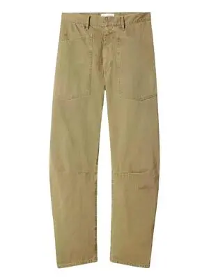 NILI LOTAN Shon Patch-pocket Barrel Trousers - Neutrals
